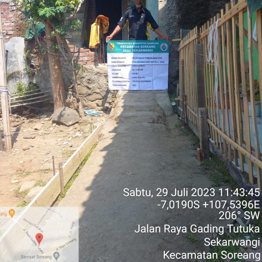 RABAT BETON RW 05 KP.BABAKAN DESA SEKARWANGI T.A 2023 - Desa Sekarwangi
